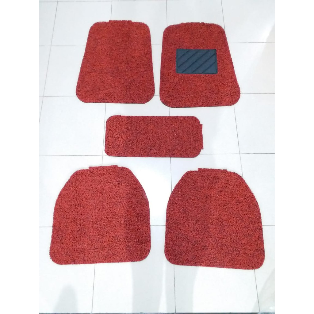 Jual karpet mie bihun 2 baris 5 potong universal merah komb hitam ...