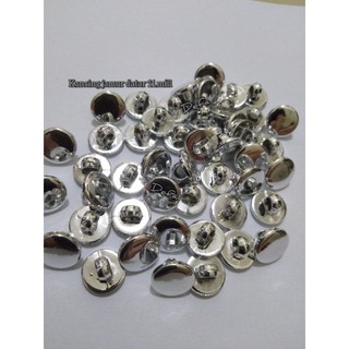 Jual Kancing Baju Jamur Silver Datar 11mm isi 100pcs | Shopee Indonesia