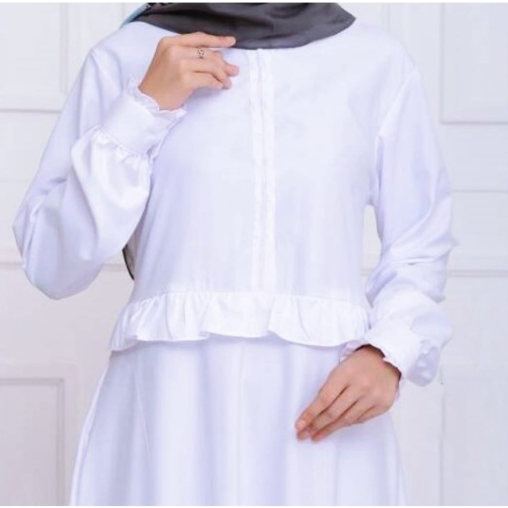 Review tentang Folia Dress Others Gamis Putih Wanita Terbaru Gamis ...