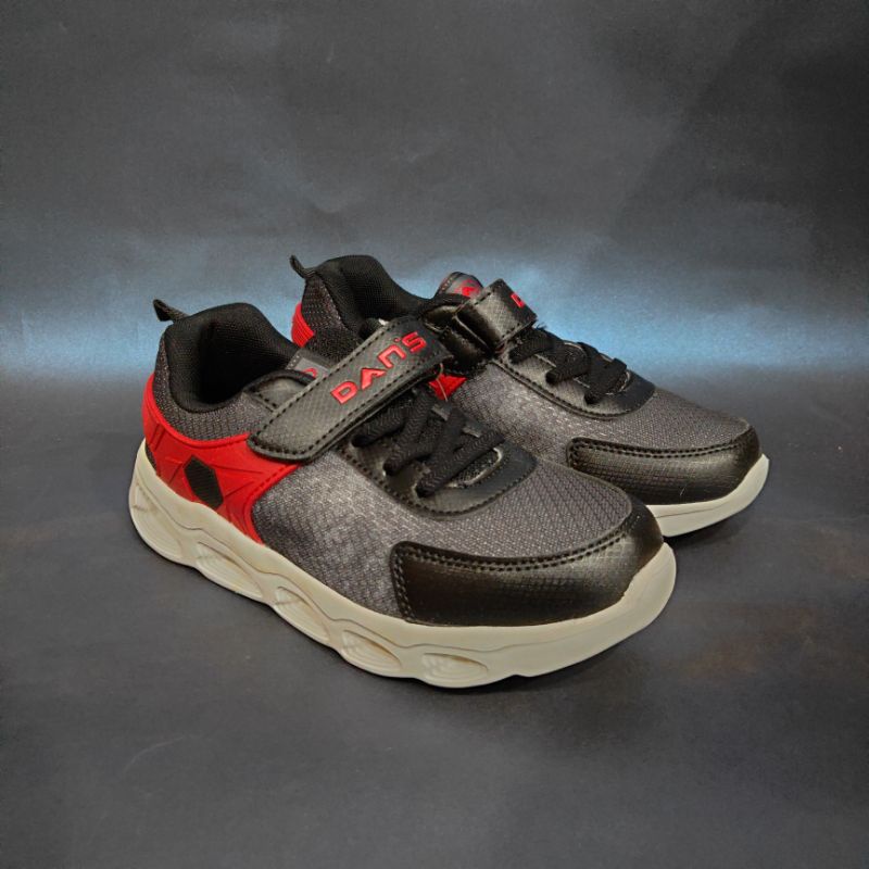 Jual Sepatu Casual Anak Dans Renzo (Black/Red) | Shopee Indonesia