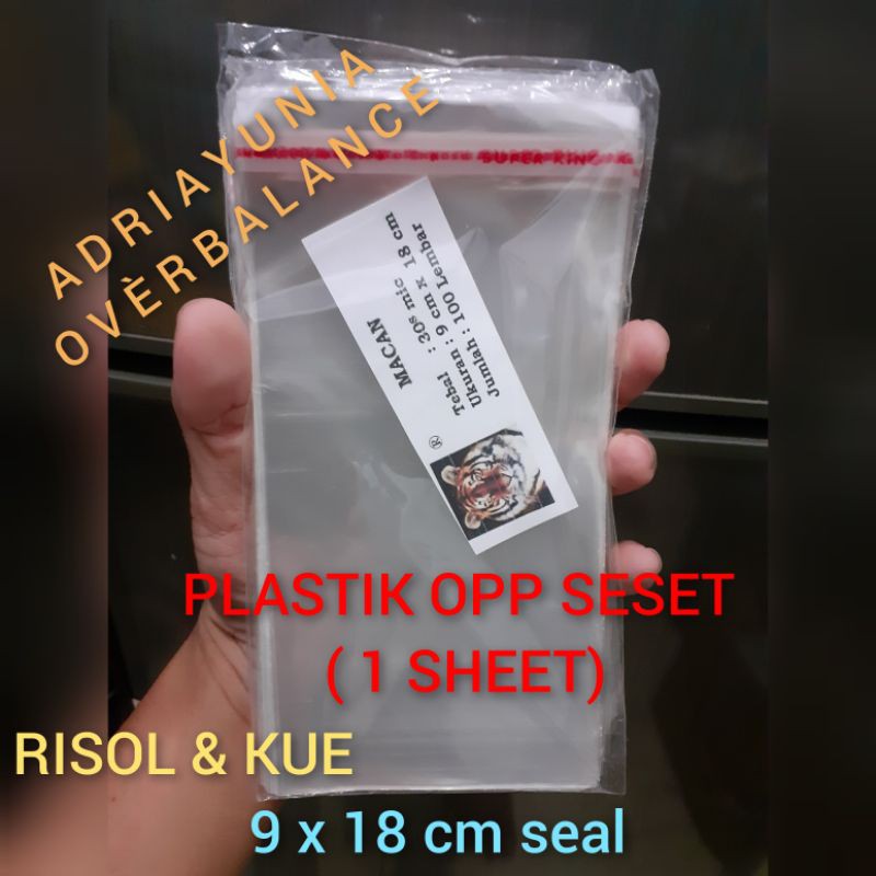 Jual Plastik OPP Seset 9 x 18 CM ( 1-sheet ) Risol & Kue - Plastik Opp ...