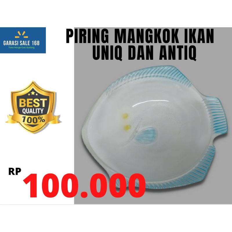 Jual Piring Ikan / Piring Mangkok Kaca Bentuk Ikan / Piring Mangkuk Makan / Wadah Saji / Piring ...