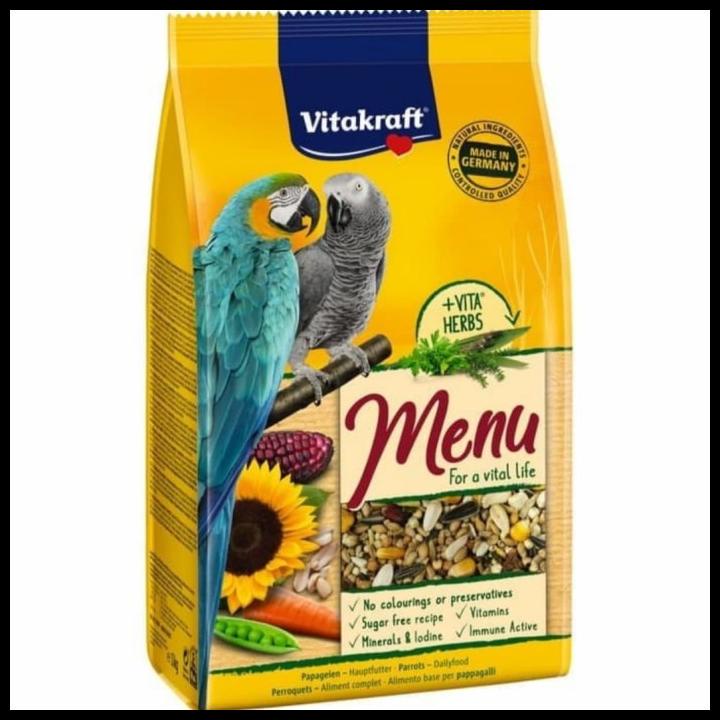 Jual Vitakraft Menu Premium Parrots 3 Kg - Makanan Burung Parrots ...