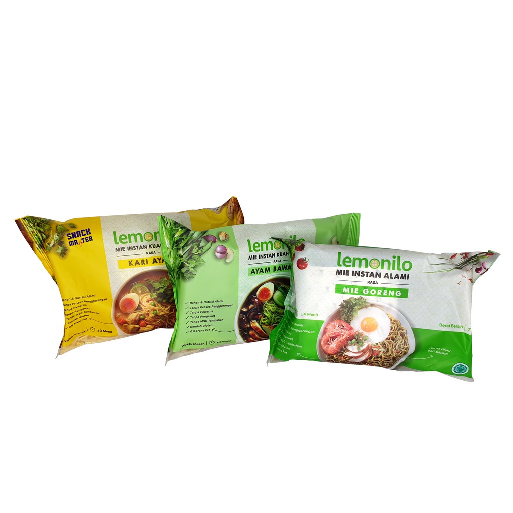 Lemonilo Mie Instan Alami Low Kalori - Netto 77 gr | Shopee Indonesia