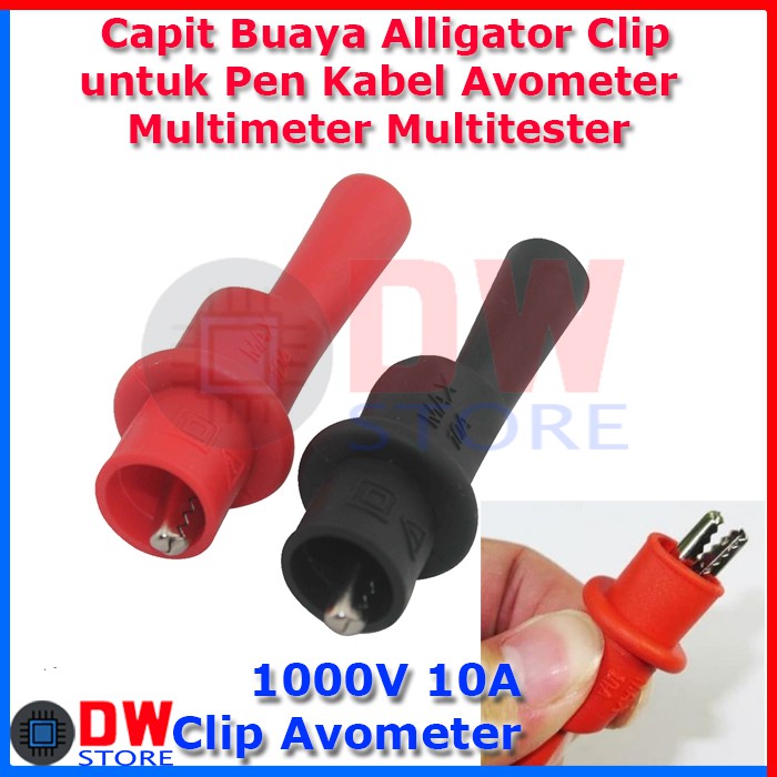 Capit Buaya Alligator Clip Khusus untuk Kabel Pen Probe Avometer ...