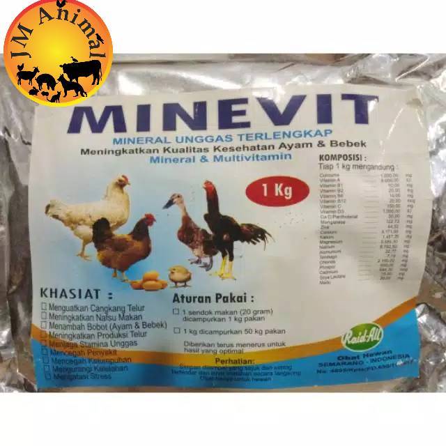 Jual 001003 MINEVIT By Raid-ALL Mineral Lengkap Pertumbuhan Kesehatan ...