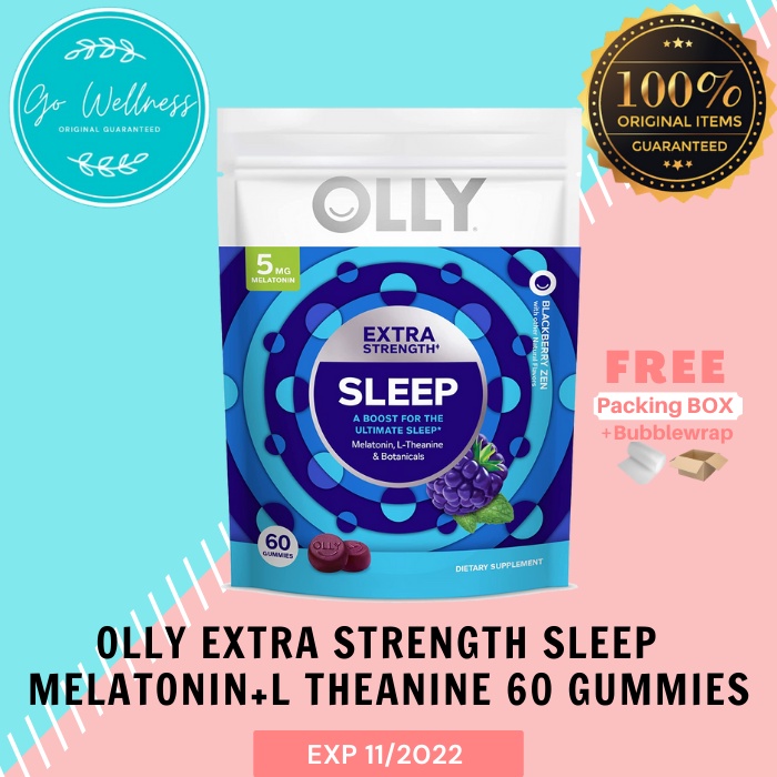 Jual OLLY Extra Strength Sleep 60 Gummies Melatonin + L-Theanine ...