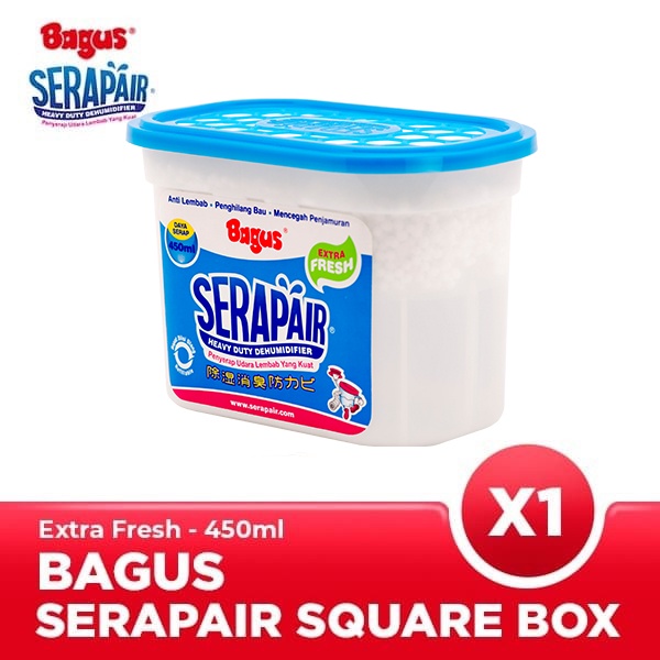Jual Pusapu Bagus Serapair Square Box serap air 450 ml Extra Fresh Biru ...
