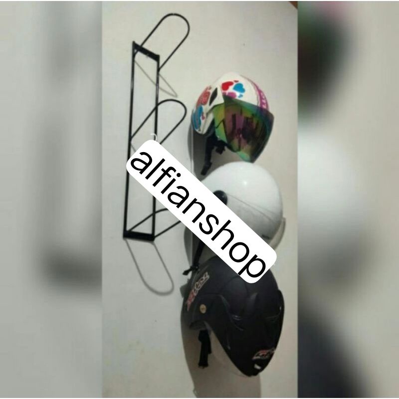 Jual standing rak helm susun 3/rak helm/rak gantung/gantungan helm ...