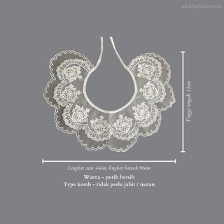 Jual [ORCHARD COLLAR] RENDA KERAH BORDIR KAIN ORGANZA KACA APLIKASI ...