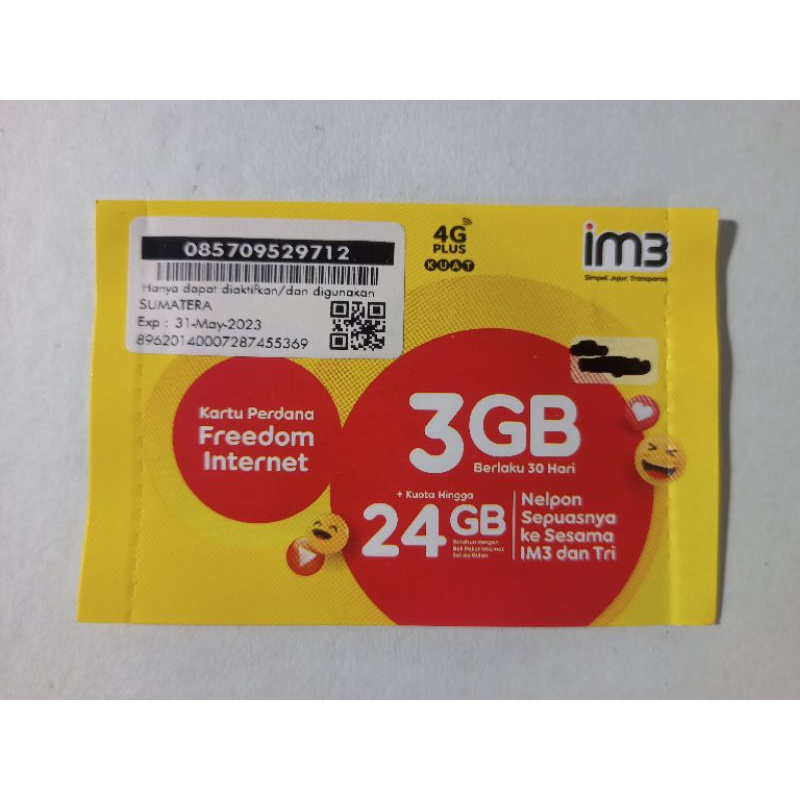 Jual Kartu Indosat 3GB nasional | Shopee Indonesia