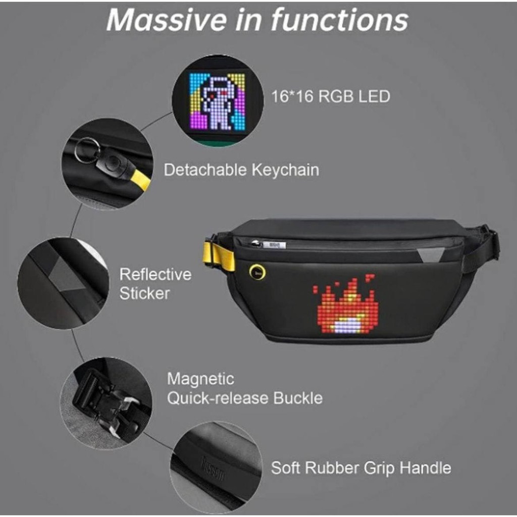 Jual Slingbag pixel divoom art LED / Tas selempang Divoom Original ...