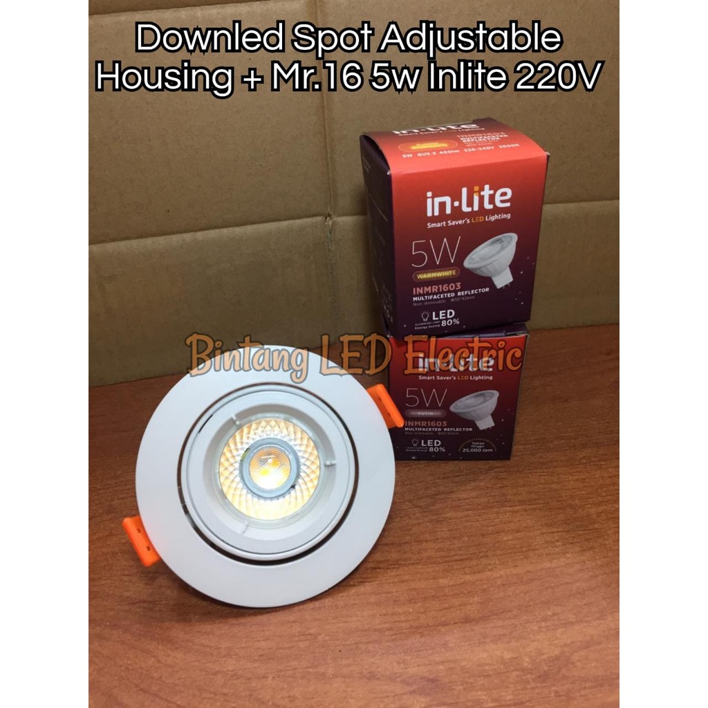 Spotlight MR16 Inlite 5W 5 W 5Watt LED + Downlight Halogen MR.16 Putih ... Spotlight MR16 Inlite 5W 5 W 5Watt LED + Downlight Halogen MR.16 Putih ...