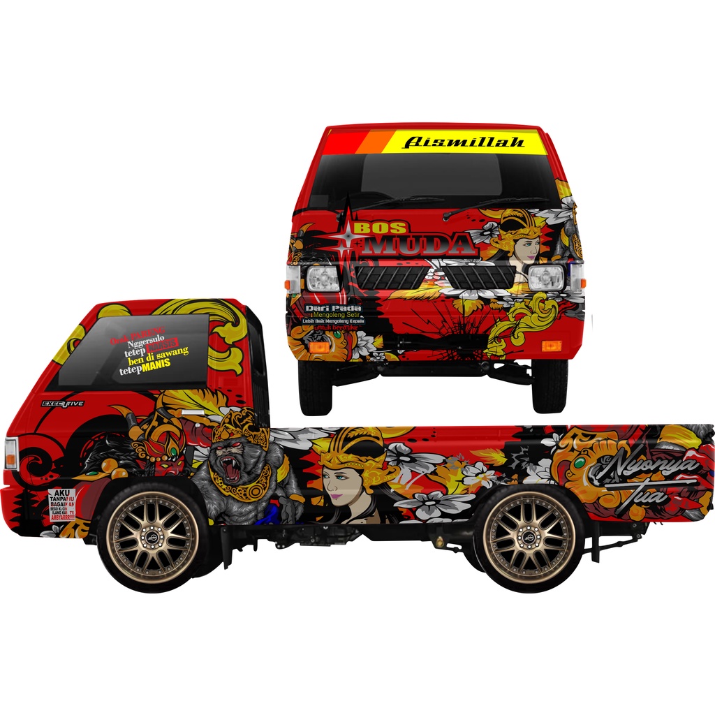 Jual STIKER DECAL L300 STIKER PICUP PRINTING FULLBODY DECAL | Shopee ...