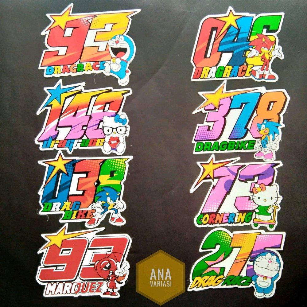 Jual stiker motor stiker body motor stiker motor angka unik Murah ...