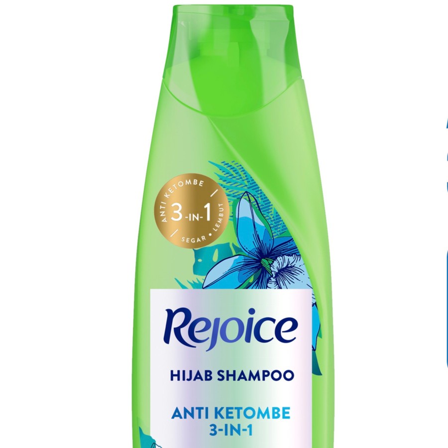 Jual REJOICE HIJAB SHAMPOO ANTI KETOMBE 3-IN-1 UKURAN 340ML Indonesia|Shopee Indonesia