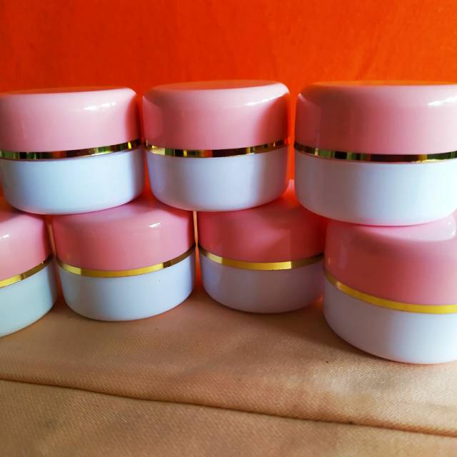 Jual Pot cream PP pink-putih 10gr-12,5gr | Shopee Indonesia