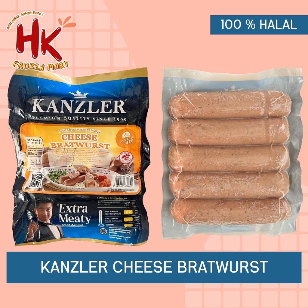 Jual Kanzler Cheese Bratwurst (beef sausage premium sosis sapi jumbo ...