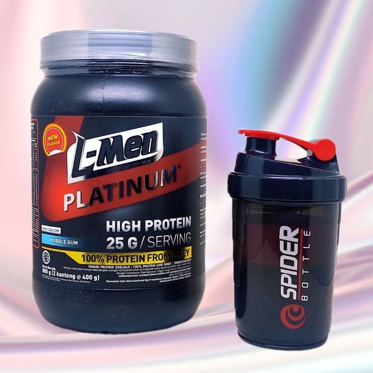 Jual L-Men Platinum Bubble Gum 800 gr (25gr Protein) Indonesia|Shopee ...