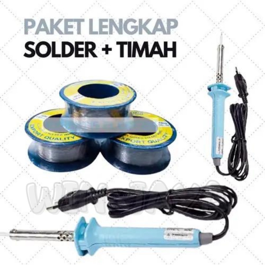 Jual SOLDER LISTRIK SET TIMAH ALAT SOLDER PAKET TIMAH 0.8 MM SOLDER ...