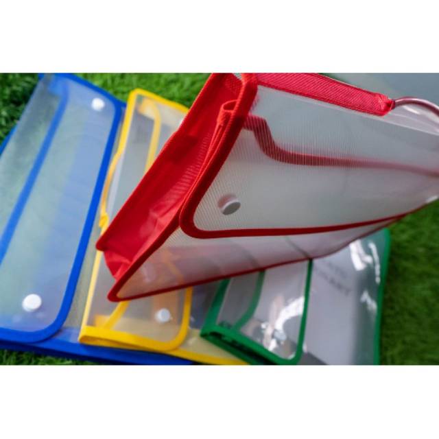 Jual Dataflex Map Plastik Zipper Bag Kancing Dua Tenteng Atas Folio