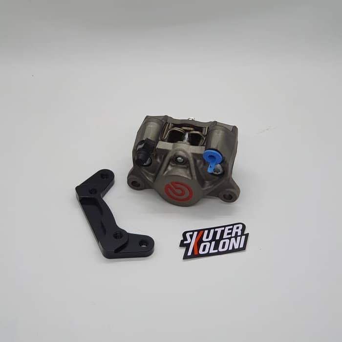 Jual Brembo 2P red logo caliper + Unione rear adaptor Vespa GTV GTS | Shopee Indonesia