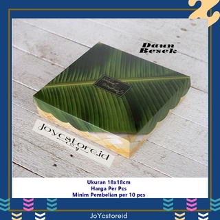 Jual Dus Nasi R8 Daun Besek Nasi Kotak 18x18 Box Nasi/ Box Kue / Box ...