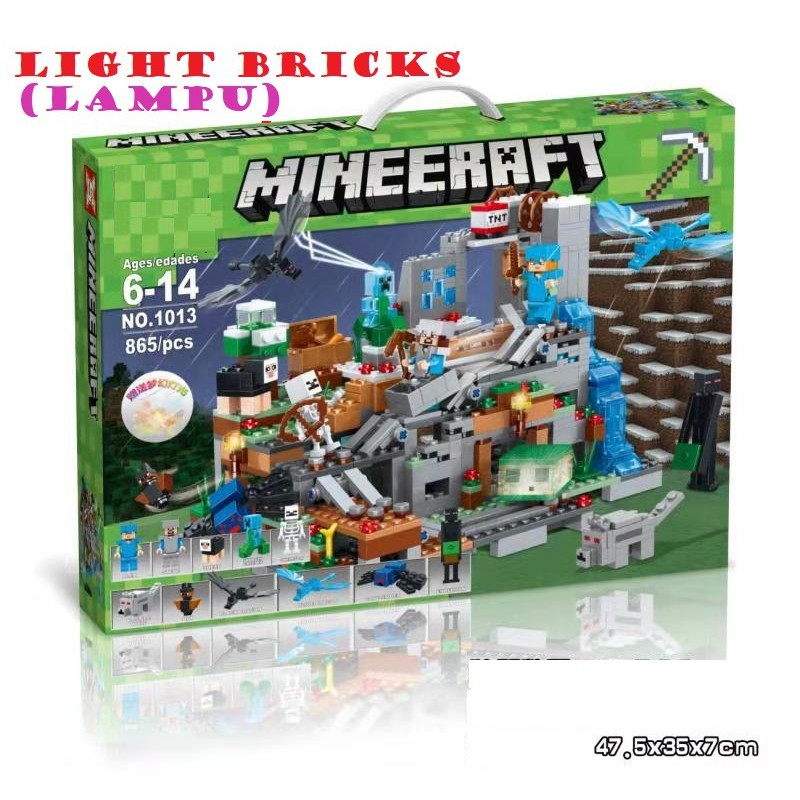 Jual Mainan Bricks Minecraft My World The Mountain Light Bricks ( Lampu ...