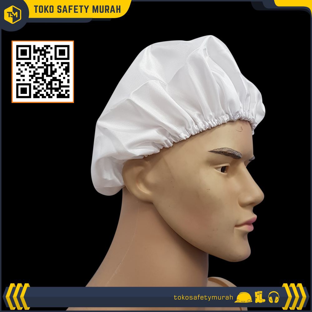 Jual HAIR NET KAIN PUTIH / NURSE CAP / TOPI SUSTER / HAIRNET / MOB CAP ...