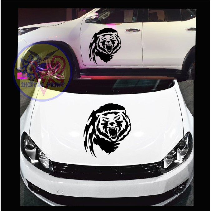 Jual STIKER MOBIL TRIBAL KEPALA MACAN | Shopee Indonesia