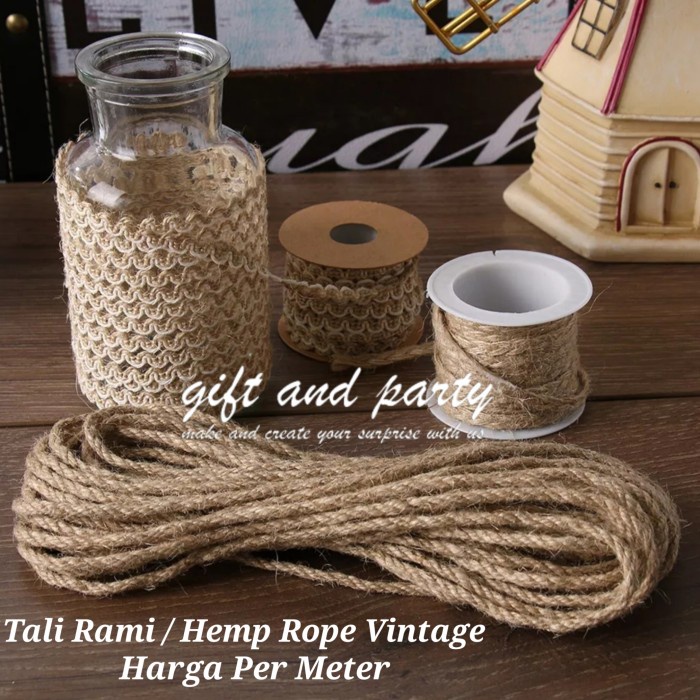 Jual Tali Rami / Tali Goni / Hemp Rope Vintage / Tali Goni Per Meter ...