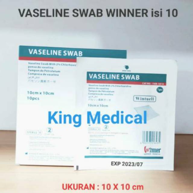 Jual Vaseline Swab 10x10cm/ Kasa Jaring Steril seperti supratul lomatul ...