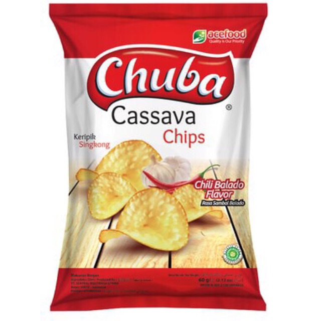 Jual Chuba Cassava Chips 60gr Rasa Sambal Balado, Snack Makanan Ringan ...