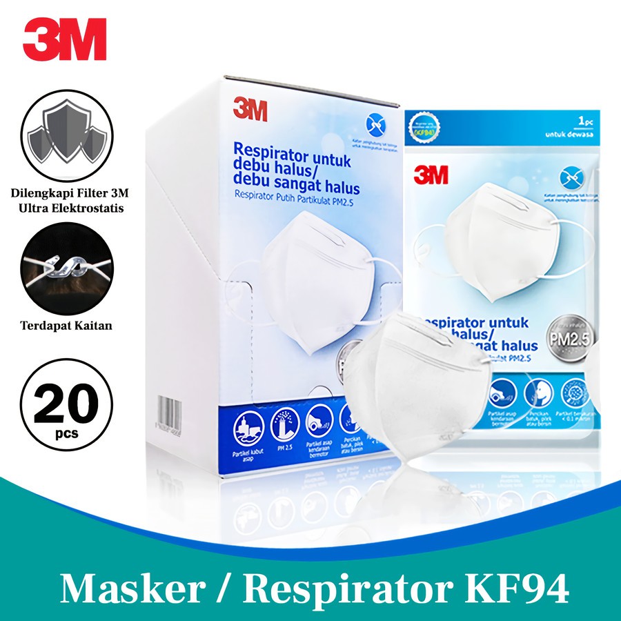 Jual 3M Nexcare Masker Respirator KF94 - 1 Box isi 20 PCS | Shopee ...