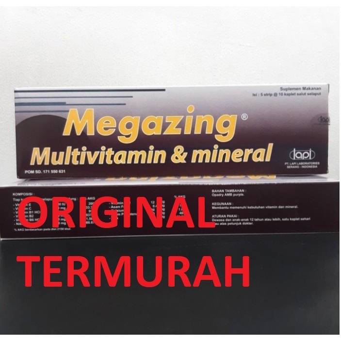 Jual Megazing Multivitamin dan Mineral BOXisi 50 kaplet | Shopee Indonesia Jual Megazing Multivitamin dan Mineral BOXisi 50 kaplet | Shopee Indonesia