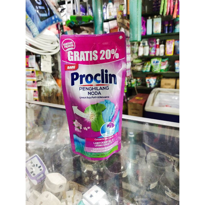 Jual Proclin Penghilang Noda Baju Putih & Berwarna Pouch 125ml + 25ml ...