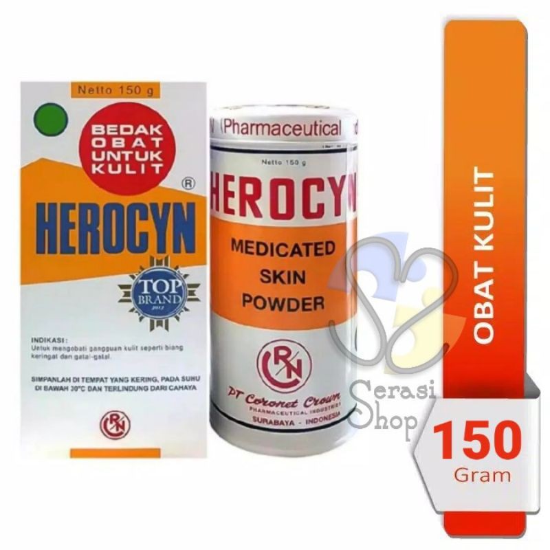 Jual Herocyn 150 gr / Bedak Herocin 150gr / Herosin Medicated Skin ...