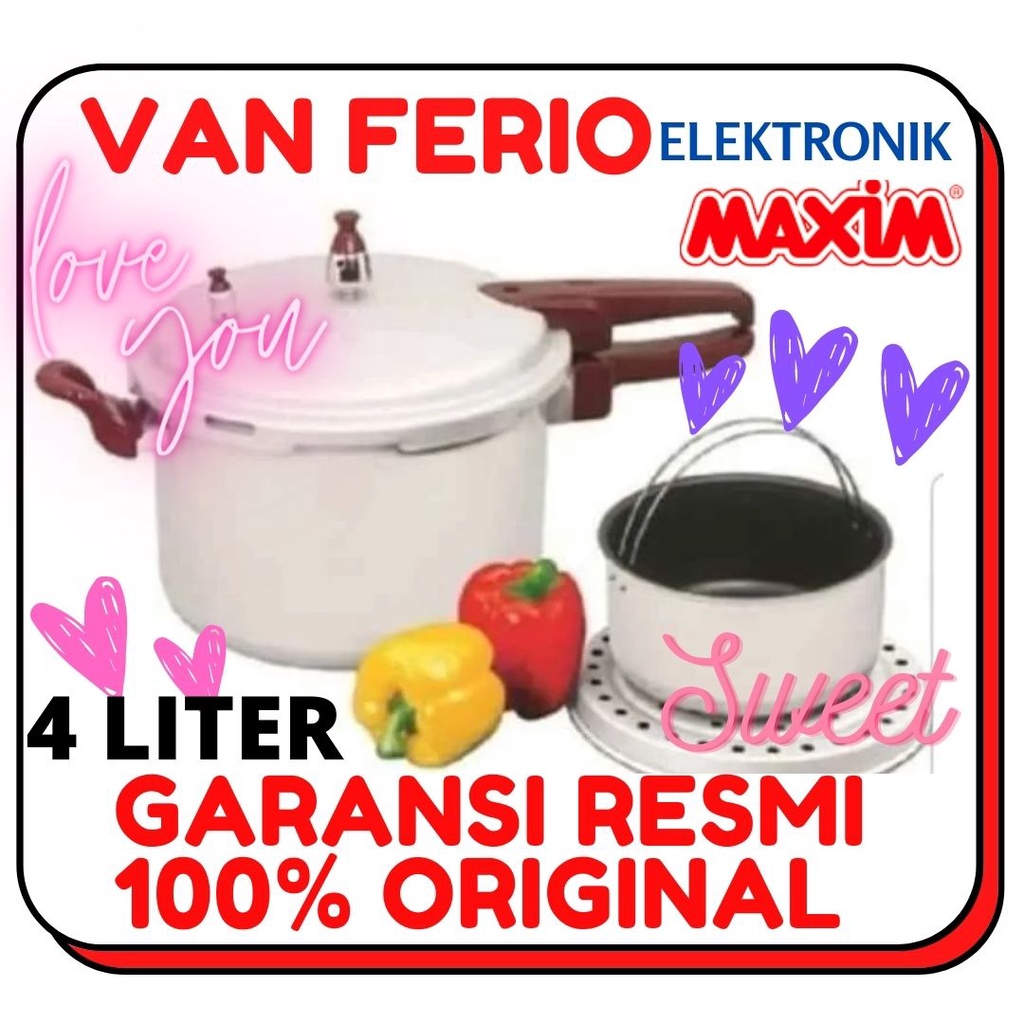 Jual MAXIM PANCI PRESTO 4 LITER - PRESSURE COOKER 4L Indonesia|Shopee Indonesia