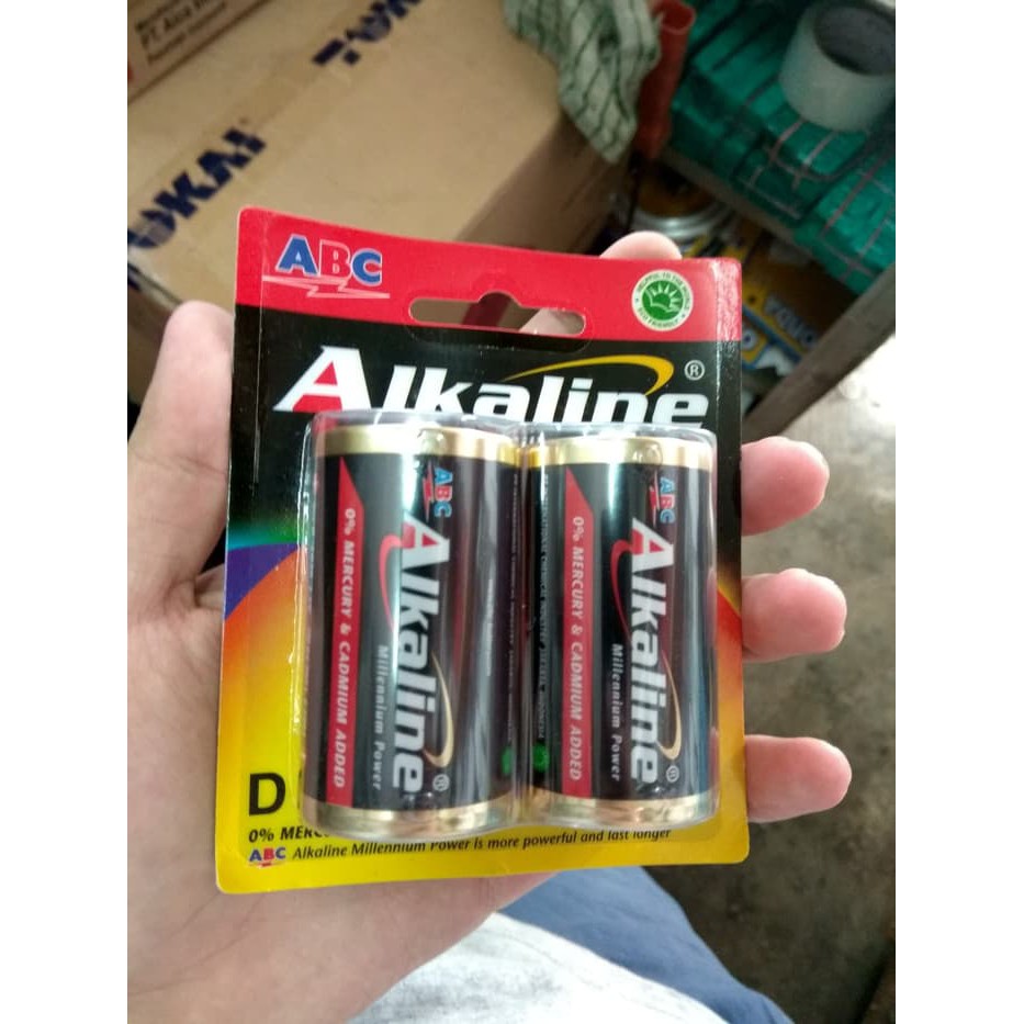 Jual Baterai ABC Alkaline tipe D (2 pcs) | Shopee Indonesia