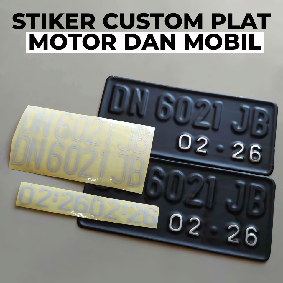 Jual STIKER CUTTING PLAT NOMOR MOTOR DAN MOBIL | Shopee Indonesia