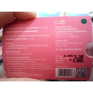 Jual SP TROCHES meiji strawberry / melon tablet hisap 2 strip isi 12 ...