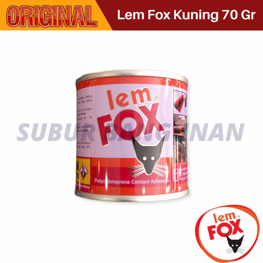 Jual Lem Fox Kuning 70 Gr / Lem Karpet Sendal Kulit Kayu HVL Karet Tripleks | Shopee Indonesia