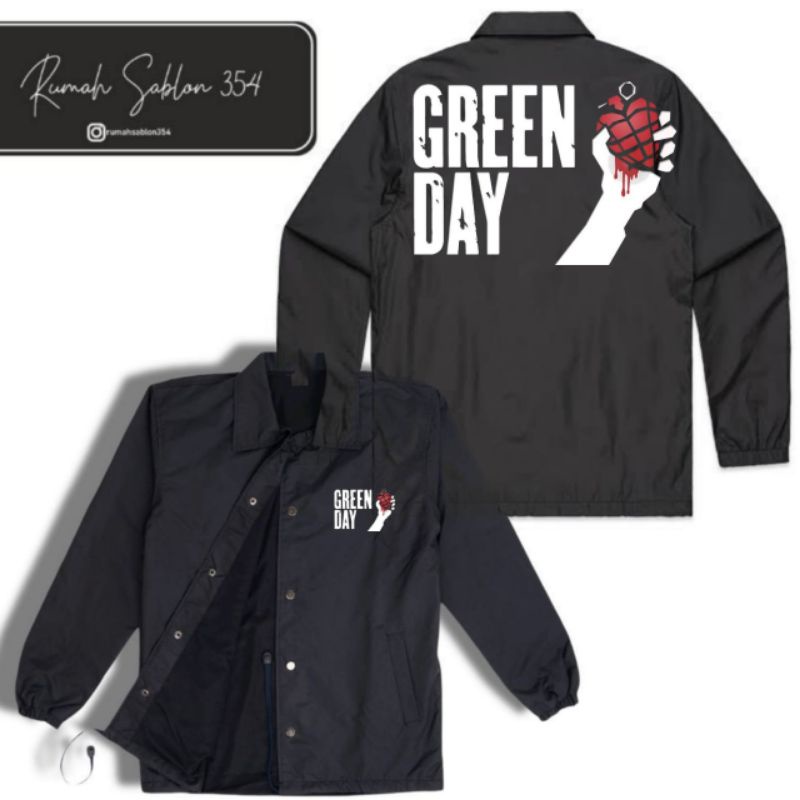 Jual Coach jaket GREEN DAY / jacket Coach band vintage bootleg concept ...
