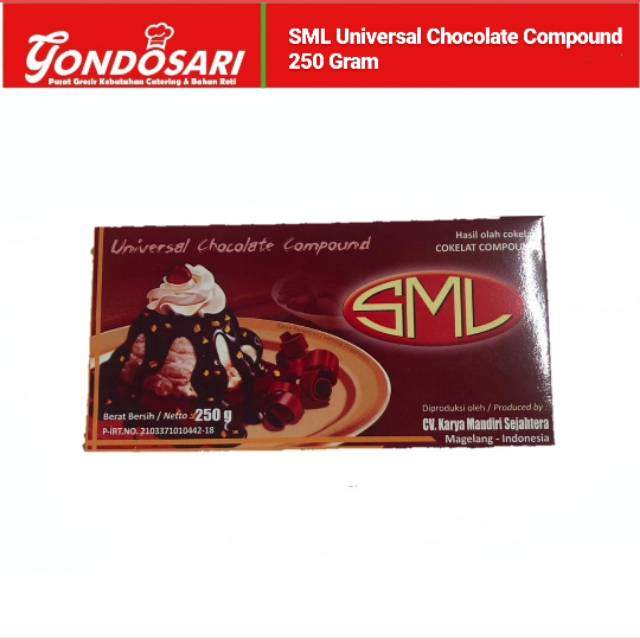 Jual SML Chocolate Compound Warna 250 Gram Coklat Blok Coklat Batang ...