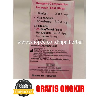 Jual Strip Hemoglobin EasyTouch / stik Hemoglobin / strip Hb | Shopee ...