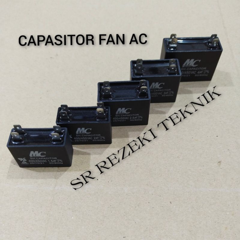 Jual Capasitor fan AC /elco fan AC 1,5uf-4uf / kapasitor MC | Shopee ...