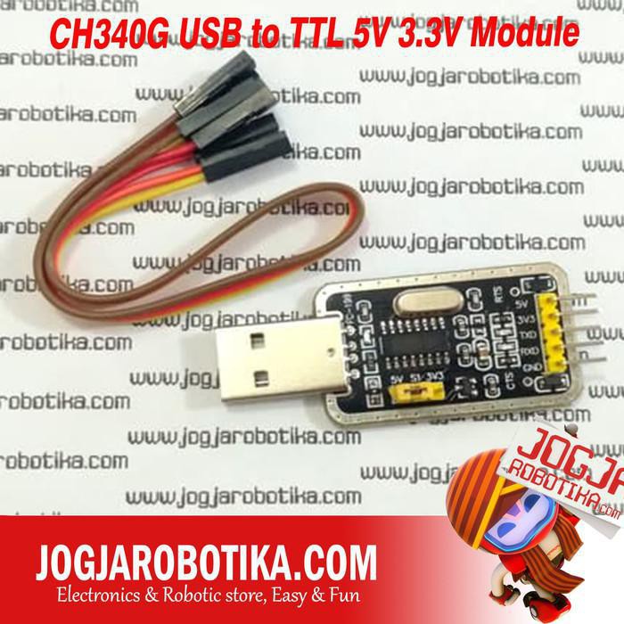 Jual CH340G USB to Serial TTL UART 5V 3.3V Module Support RTS CTS | Shopee Indonesia