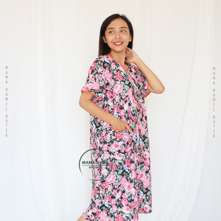 Jual Daster Ibu Hamil Menyusui Rossy Tidur Full Kancing Murah Modis ...