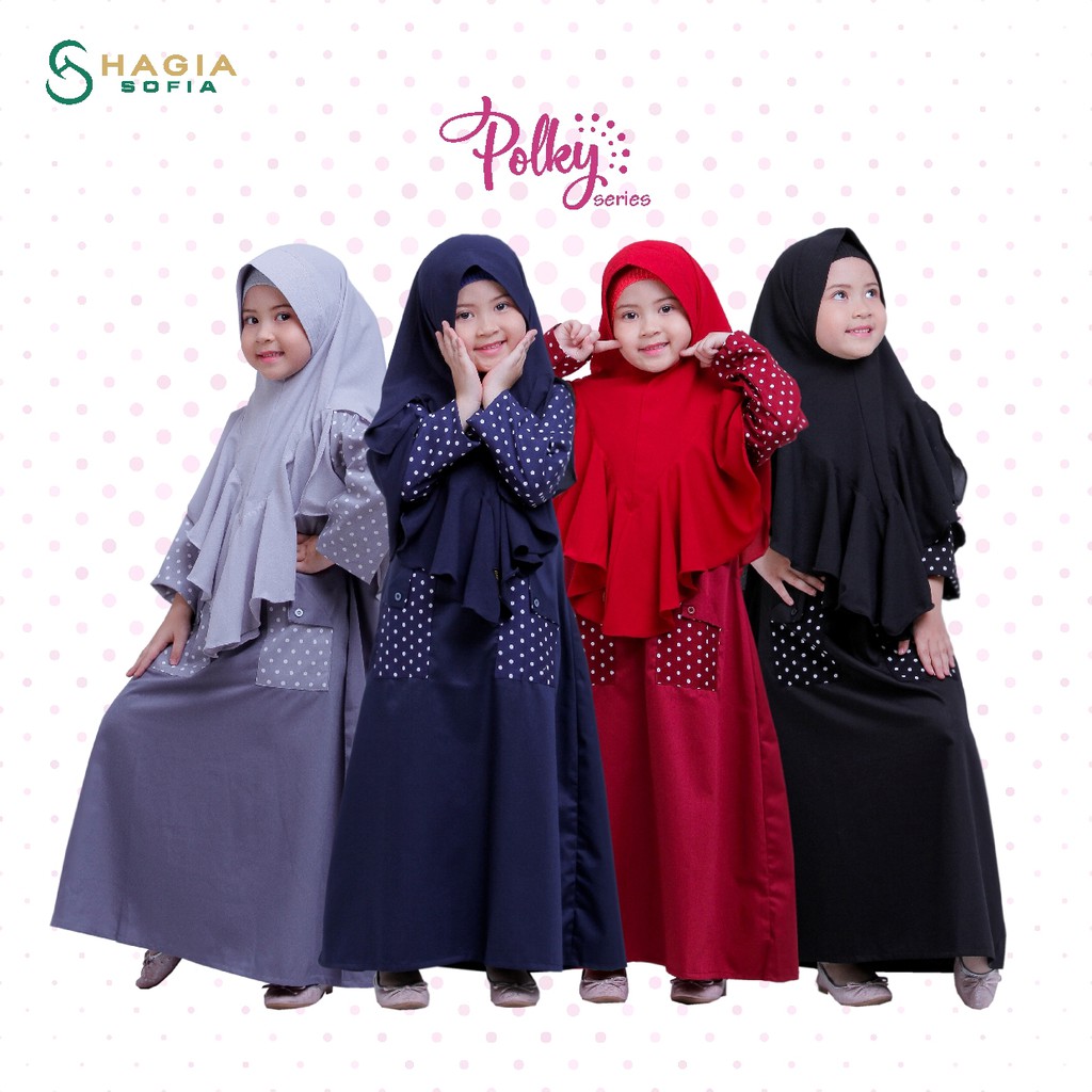 Jual Gamis Anak Premium Polky Series | Shopee Indonesia