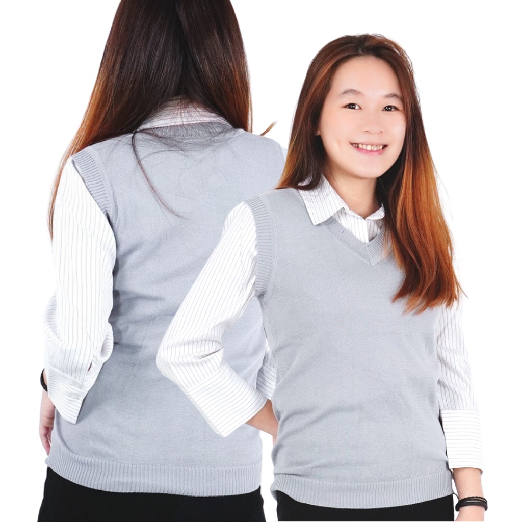 Jual OKECHUKU Rompi Rajut Wanita Model Polos V Neck Knit Vest Rompi ...